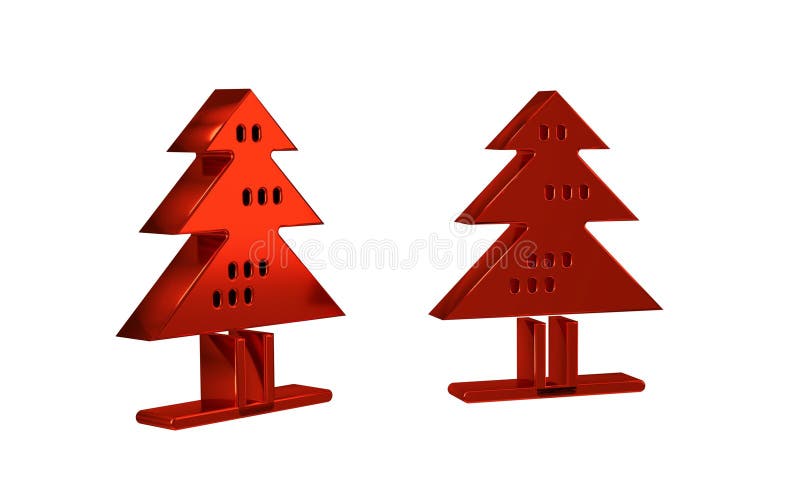 Red Tree Icon Isolated on Transparent Background. Forest Symbol Stock ...