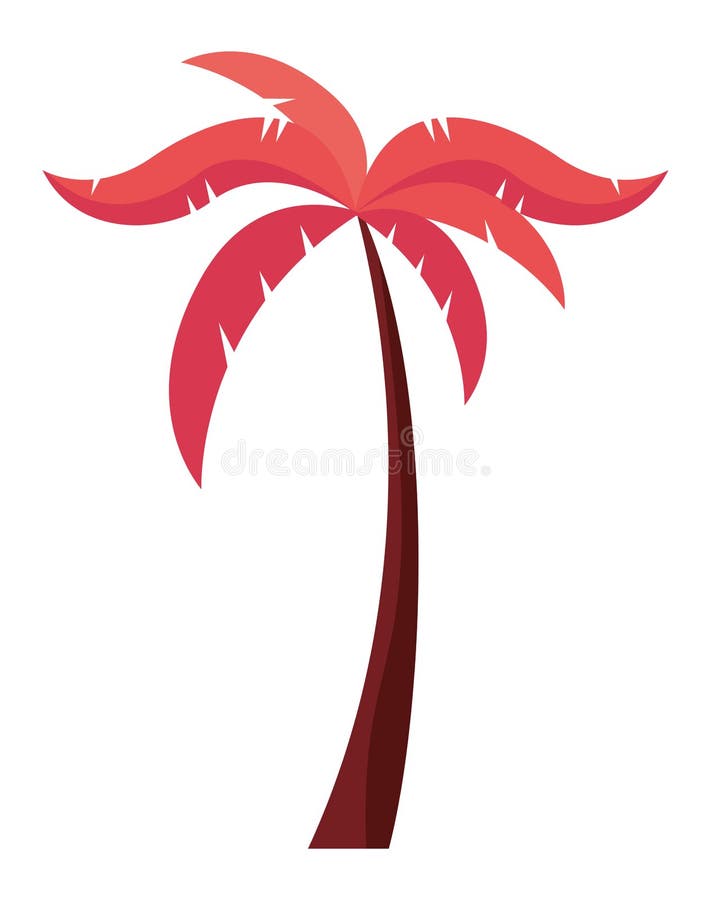 Red tree palm stock vector. Illustration of spring, vector - 244831054