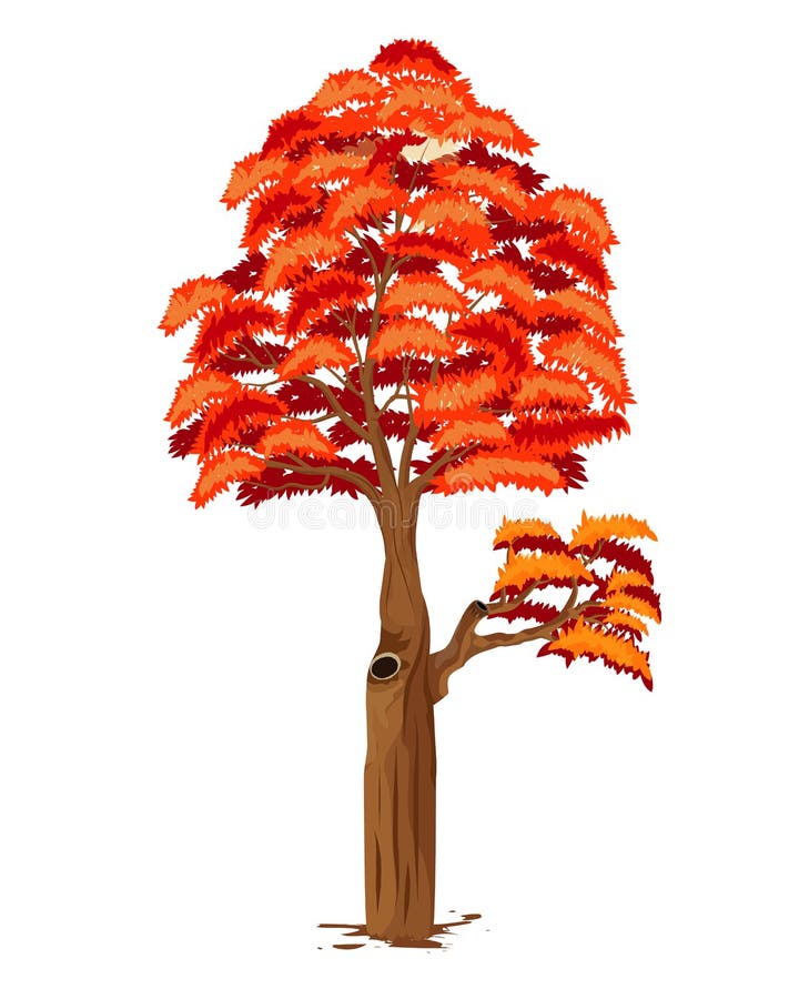 Red tree vector design stock vector. Illustration of beautiful - 128663805