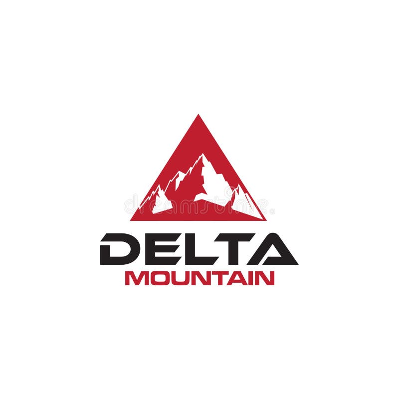 Red Triangle Delta Mountain Logo Illustration Stock Illustration ...