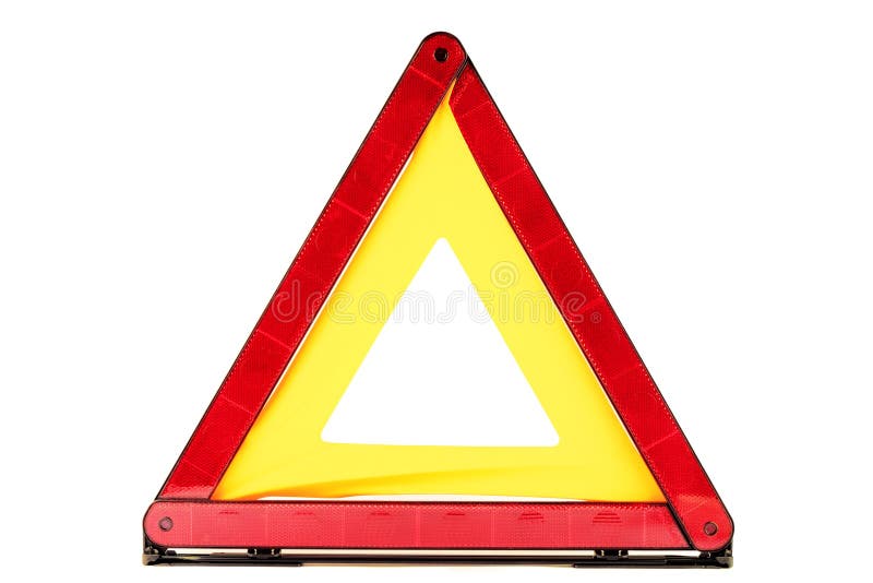 Warning Accident Traffic Sing (red Triangle) Stock Photo - Image of ...