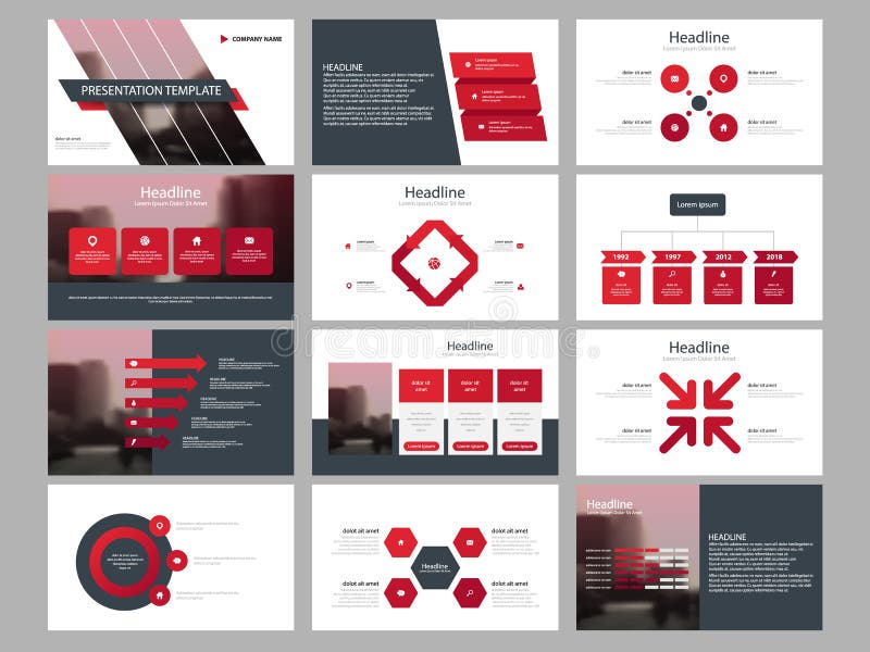 Presentation Slide Template Red Triangle Stock Illustrations – 426 ...
