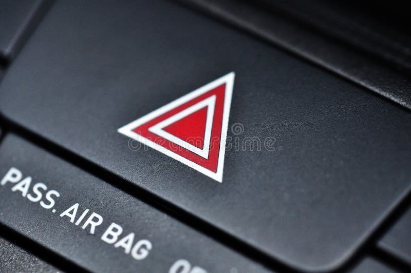 Red triangle stock image. Image of white, push, button - 48205651