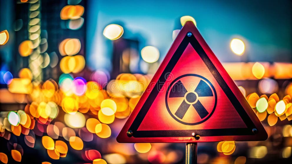 Red Triangle Caution Sign with Bokeh Background a Visual Representation ...