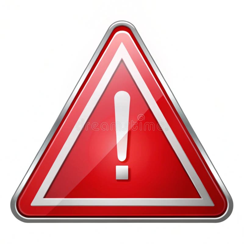 Red Triangle Caution Warning Sign Vector Stock Illustration ...
