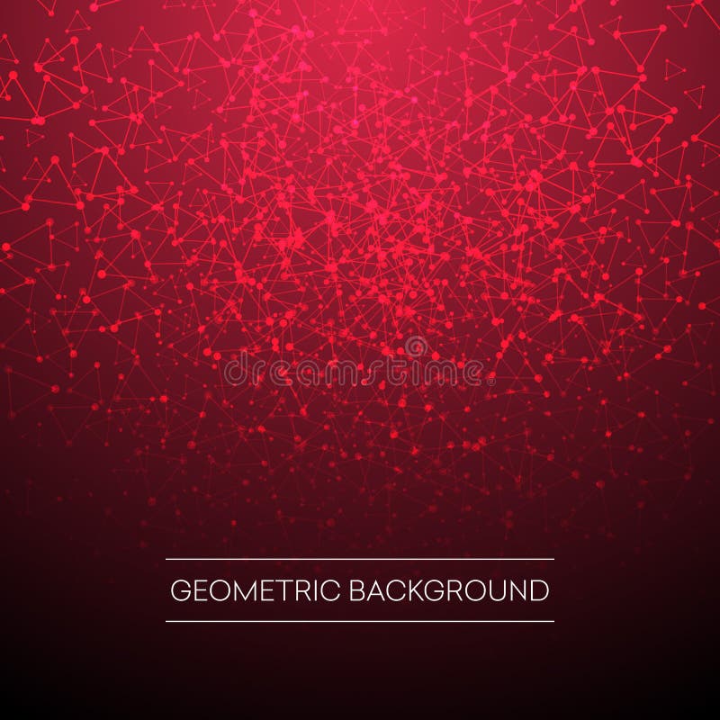 Red Triangle Connection Abstract Background. Vector Illustration Stock ...