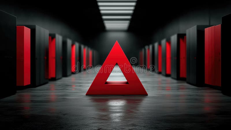 Red Triangle Dark Server Room Stock Photos - Free & Royalty-Free Stock ...