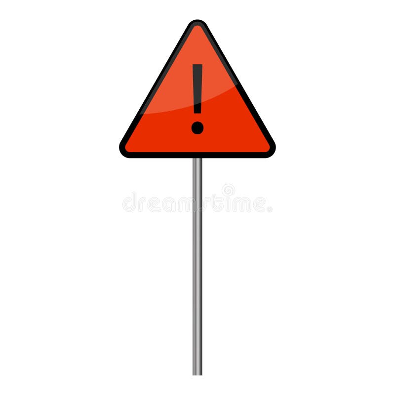 Red Triangle Exclamation Mark. Red Warning Sign. Vector Illustration ...