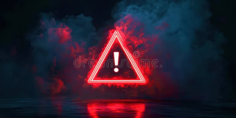 Red Triangle with an Exclamation Point in the Middle Stock Illustration ...