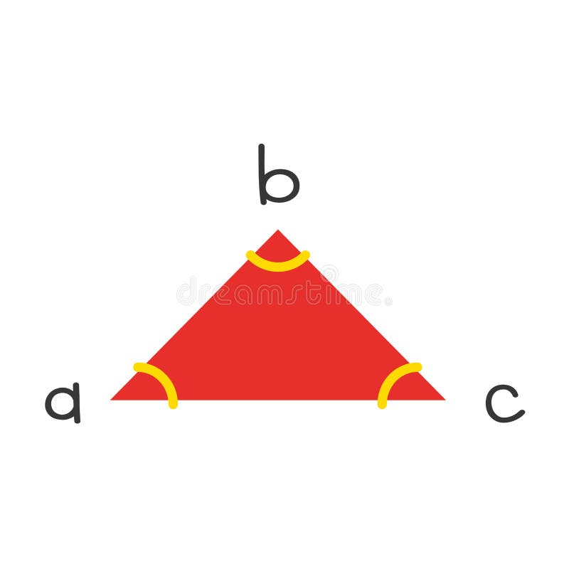 Red triangle icon. vector stock vector. Illustration of element - 191797694