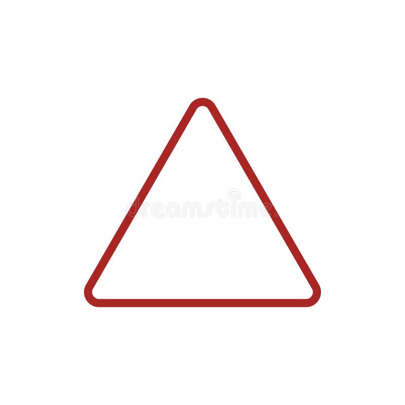 Red Triangle Icon Warning Sign, Vector Illustration on White Background ...