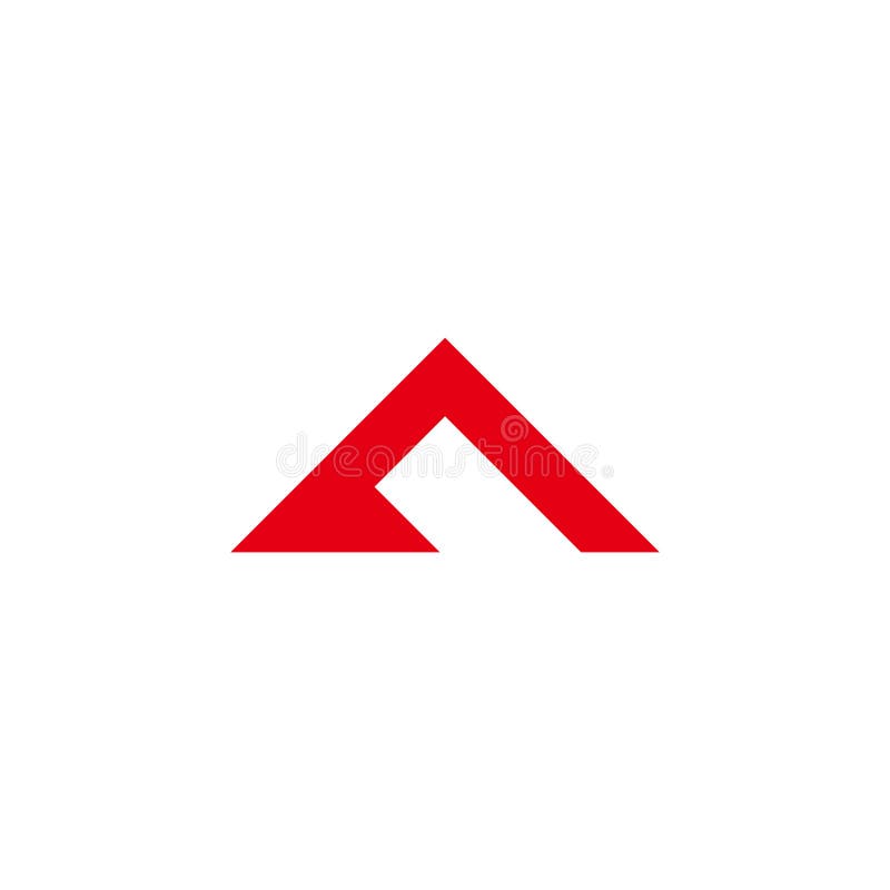 Red Triangle Line Arrow Simple Geometric Simple Logo Vector Stock ...