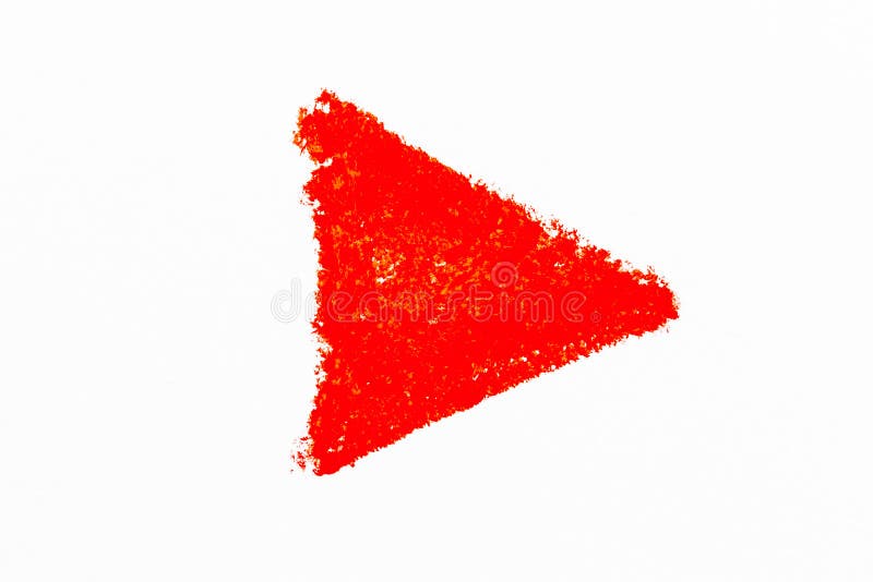 Red Triangle Paint on the White Paper. Stock Photo - Image of idea ...