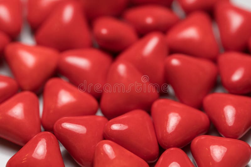 Red triangle pills stock photo. Image of candy, chemical - 95305478
