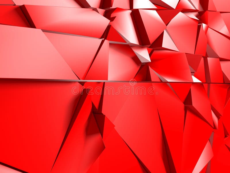Red Triangle Poligon Chaotic Pattern Wall Background Stock Illustration ...
