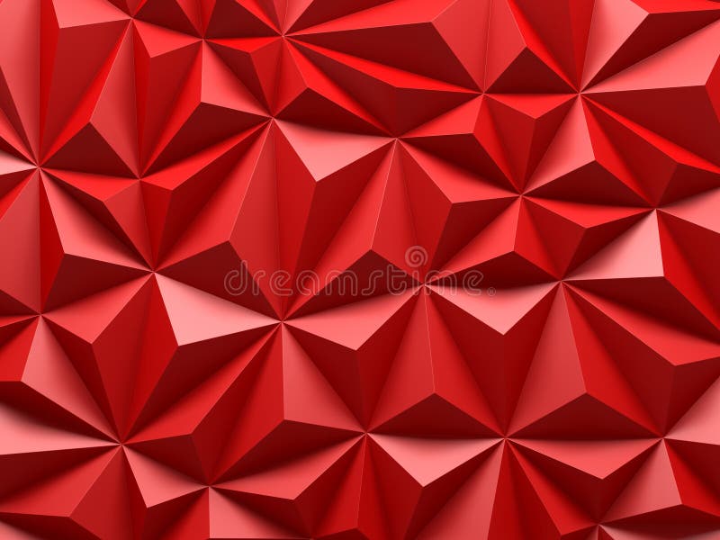 Red Triangle Poligon Chaotic Pattern Wall Background Stock Illustration ...