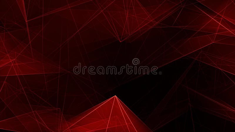 Red Triangle Polygons Low Poly Displaced Surface Connecting Lines Loop ...
