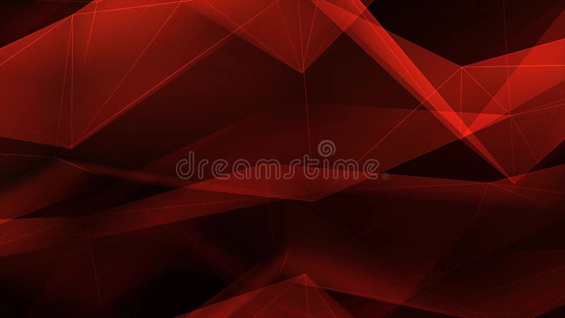 Red Triangle Polygons Low Poly Displaced Surface Connecting Lines Loop ...