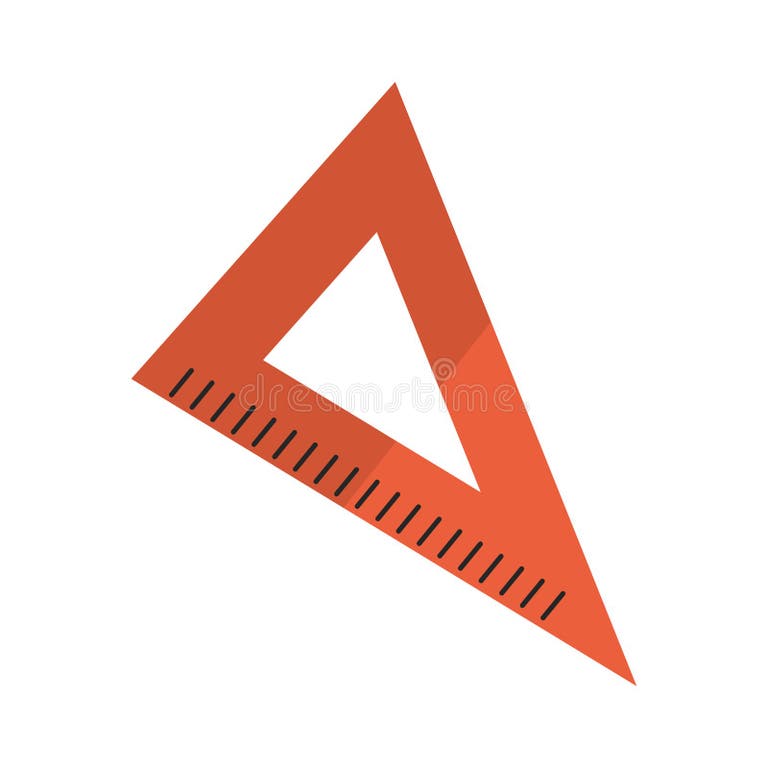 Red Triangle Ruler Icon. Vector Stock Vector - Illustration of design ...