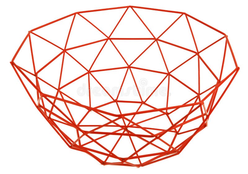 Red Triangle Shaped Isolated on White Background Stock Image - Image of ...