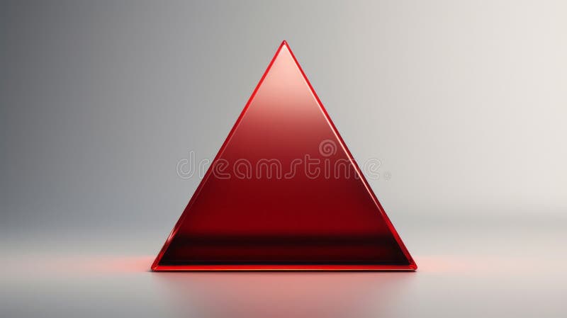 A Red Triangle-shaped Object Sitting on Top of a Table. Generative Ai ...