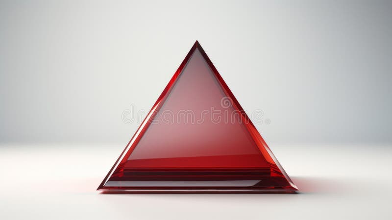 A Red Triangle-shaped Object on a White Surface. Generative Ai Stock ...