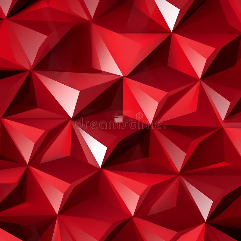 Red Triangle Shaped Surface Stock Illustration - Illustration of light ...