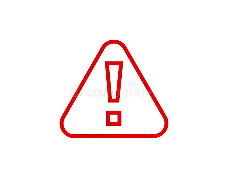 Red Triangle Sign with Exclamation Mark for Warning or Caution Stock ...