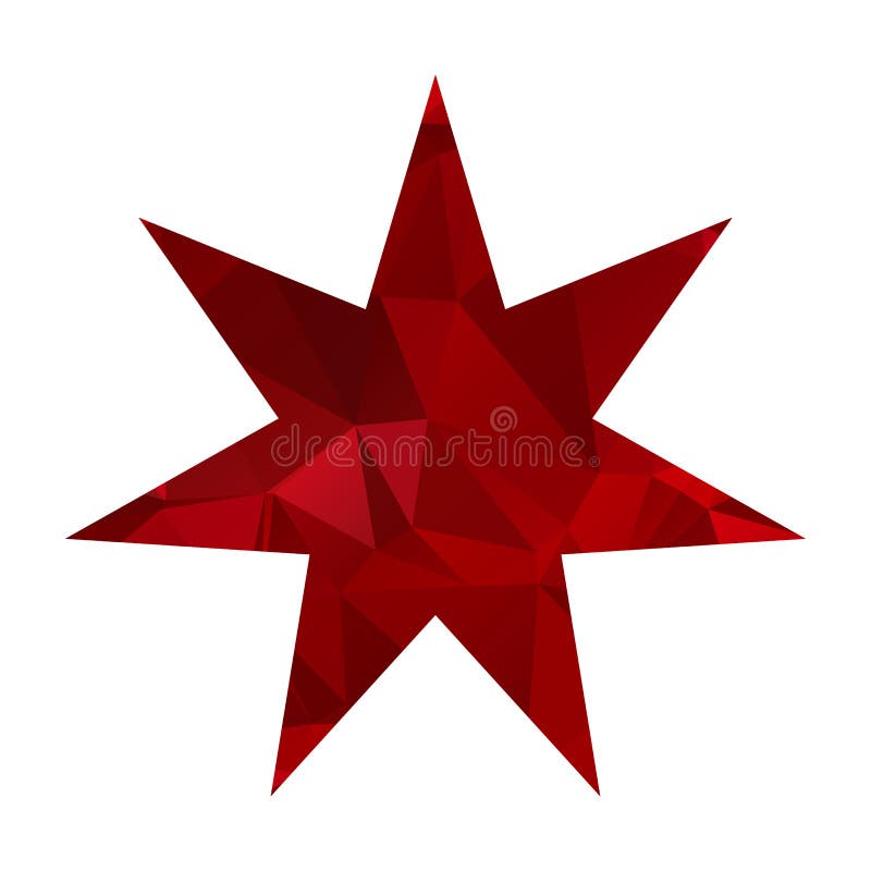 Red triangle star stock vector. Illustration of bright - 111385196