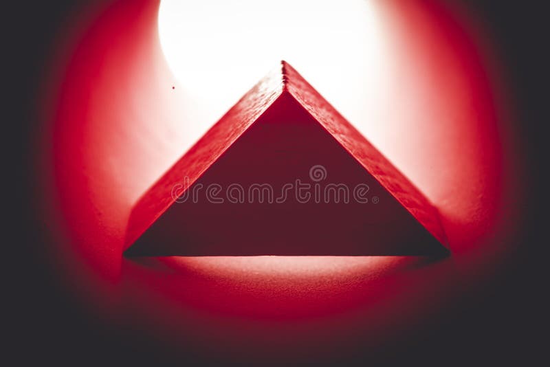 Red Triangle in a Tunnel of Light Stock Image - Image of concept ...
