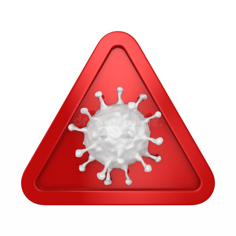 Red Triangle on White Background. Isolated 3D Illustration Stock ...