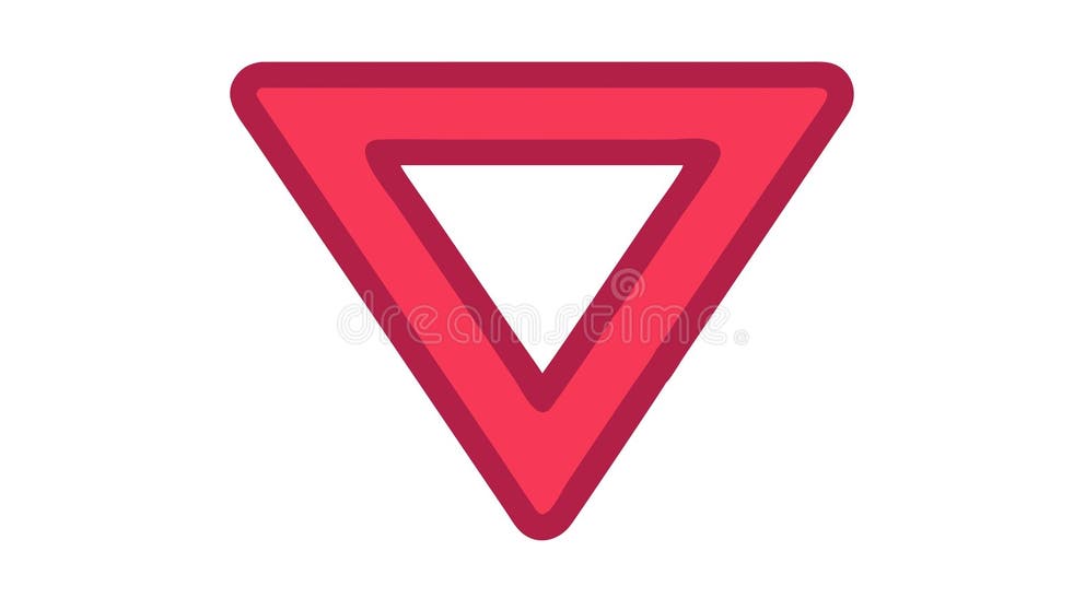 Red Triangle Warning Sign Icon Vector Illustration Flat Design, Vector ...