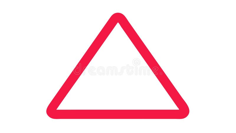 Red Triangle Warning Sign, Indicating Caution or Danger, Vector Design ...