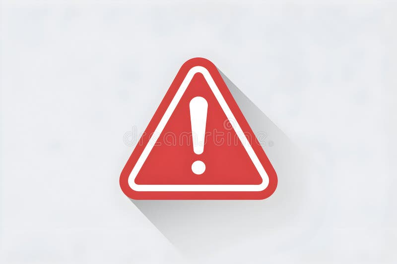 Red Triangle with White Exclamation Mark, Symbolizing Urgency and ...