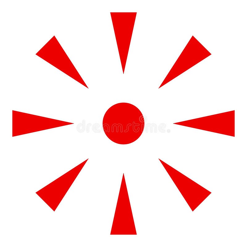 Red Triangles Pointing Center Red Dot Converging Arrows Symbol Stock ...
