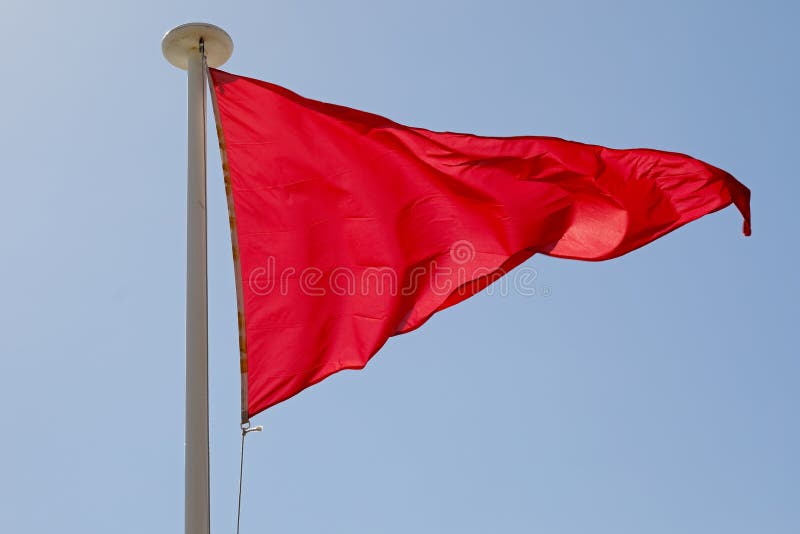 Waving Red Triangular Flag Icon Stock Photo - Image of pole, festival ... Waving Red Triangular Flag Icon Stock Photo - Image of pole, festival ...