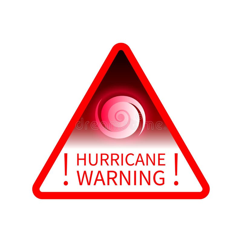 Hurricane Ida Warning Sign. Yellow Rhombus Icon with Black Border with ...