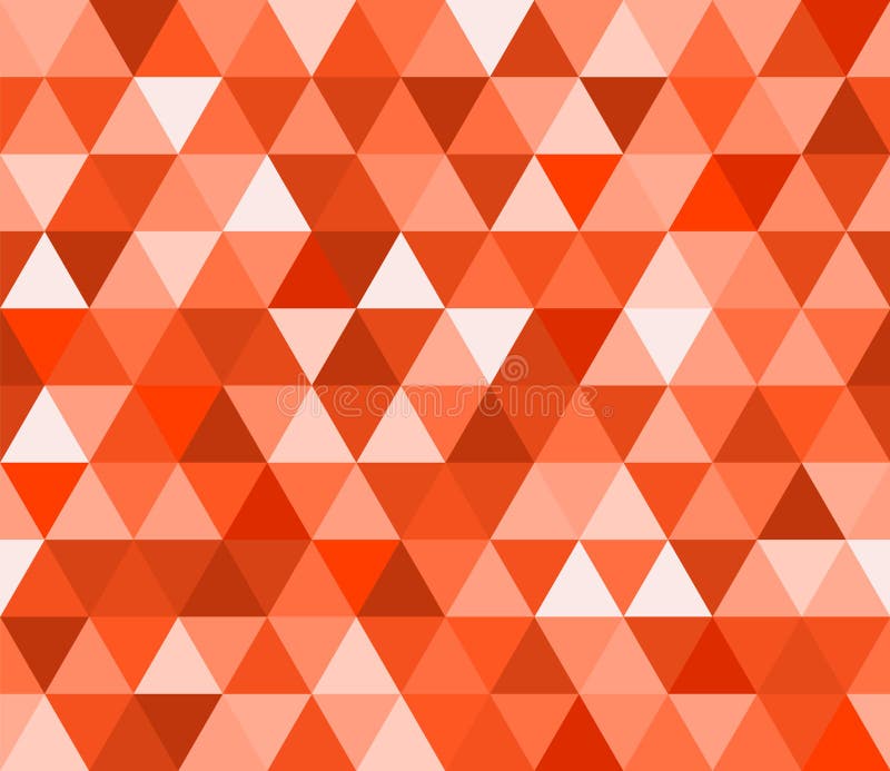 Red Triangular Seamless Pattern. Geometric Vector Background. Polygonal ...