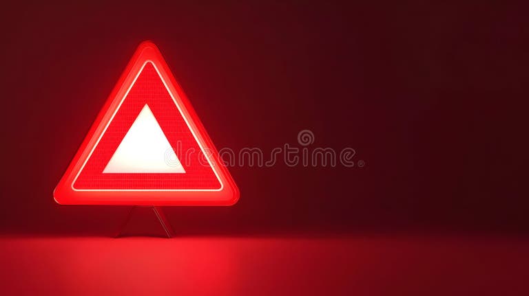 A Red Triangular Warning Sign, Commonly Used As a Road Hazard Indicator ...