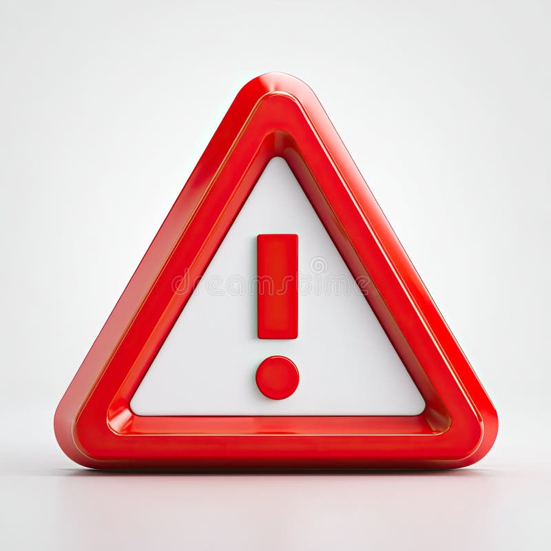 AI-Generated Warning Sign stock illustration. Illustration of urgent ...
