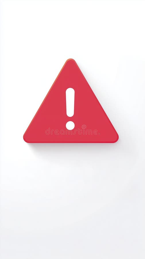 Red Triangular Warning Sign with an Exclamation Mark, Designed for ...