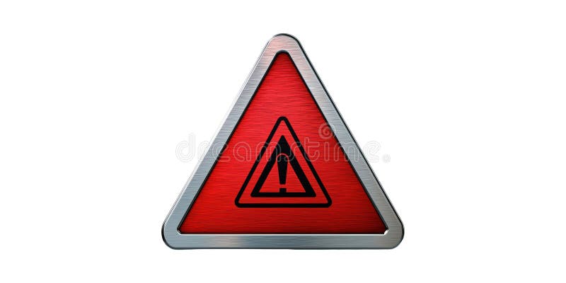 Red Triangular Warning Sign with Exclamation Mark. Safety Alert and ...