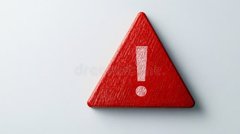 Red Triangular Warning Symbol with Exclamation Point on a Simple White ...