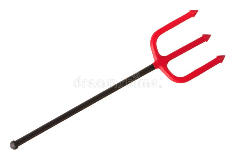 Golden Trident Isolated on White Background, 3d Rendering Stock ...