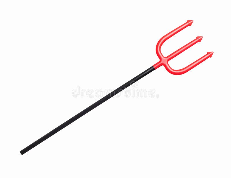 Red trident stock image. Image of demon, fork, isolated - 29335847