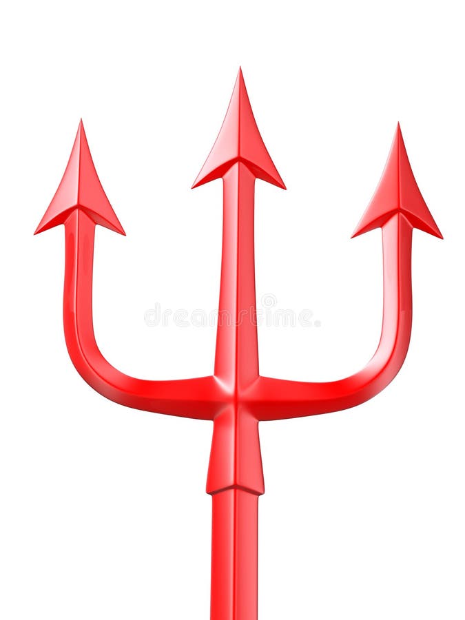 Red trident isolated stock illustration. Illustration of isolated ...