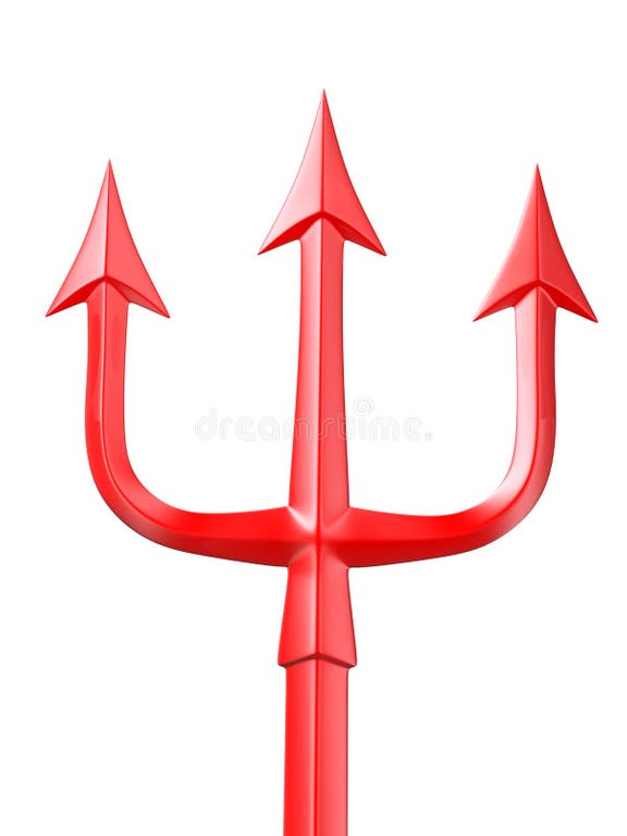 Red trident isolated stock illustration. Illustration of isolated ...