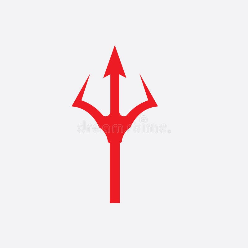 Red Trident Logo Icon Design Template Stock Vector - Illustration of ...