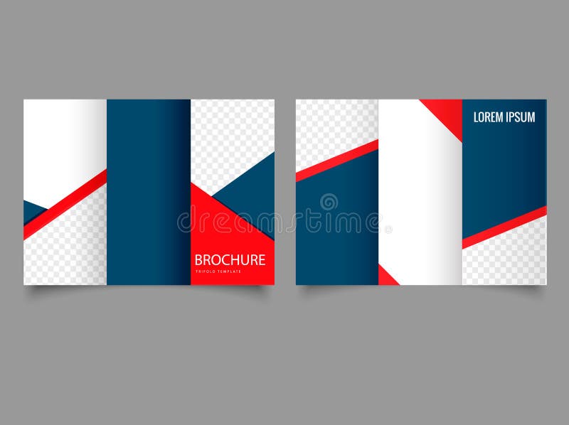 Red Trifold Business Brochure Template. Creative Corporate and Business ...