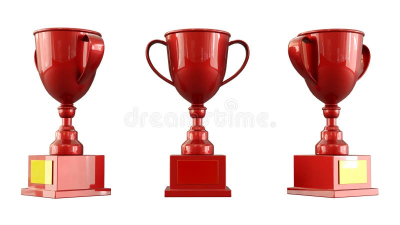 Golden Trophy on Top of Gold Pedestal, Concept of Success Stock ...